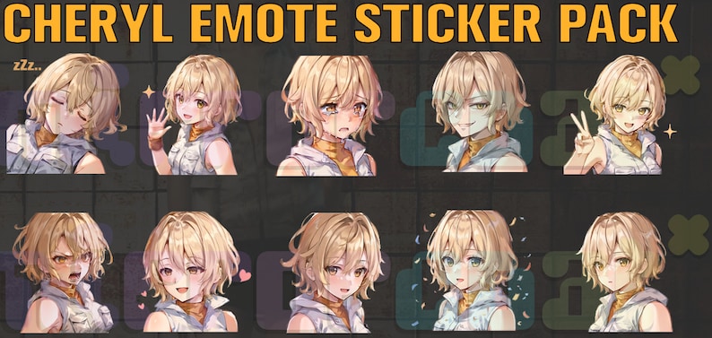 Cheryl/heather Mason Chibi Emote Sticker Pack: Twitch, Discord, Youtube ...