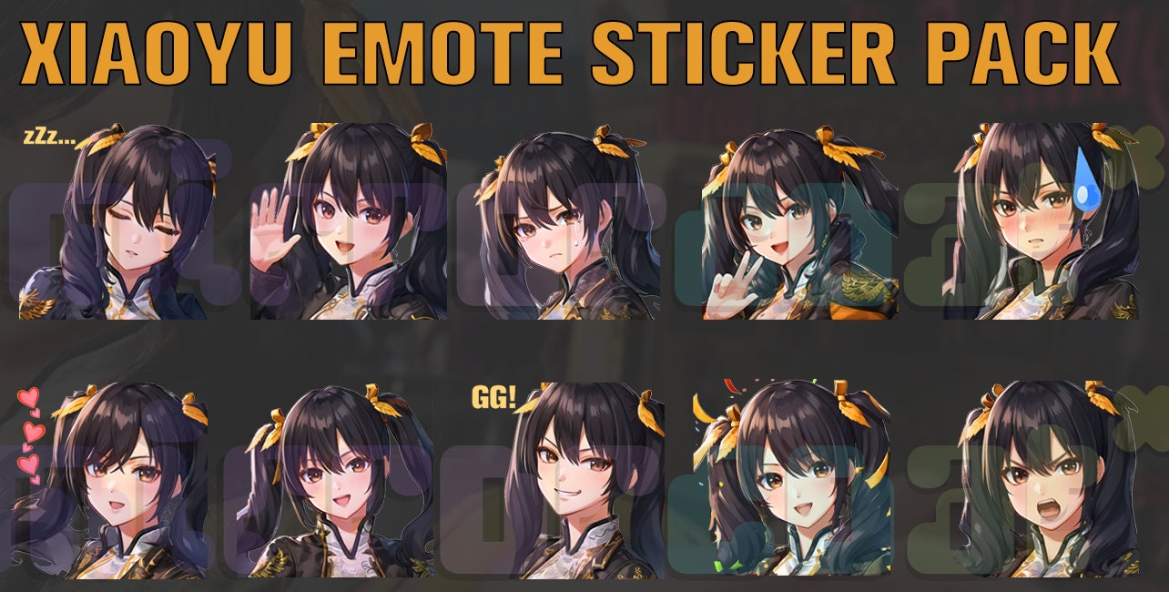 Ling Xiaoyu Tekken 8 Emote Sticker Pack: Twitch, Discord, Youtube ...