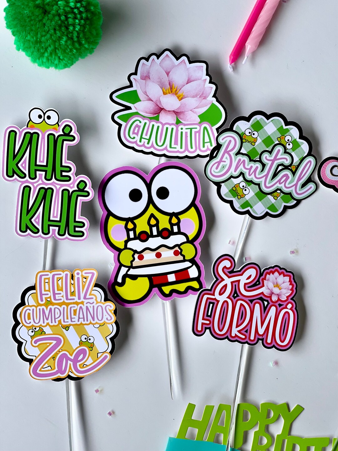Keroppi Cupcake Topper, Keroppi Theme Cupcake,keroppi Party, Printed - Etsy
