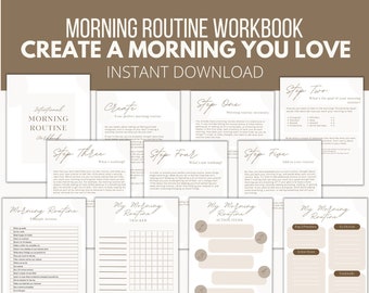 Intentional Morning Routine Workbook Printable, Create a Morning ...