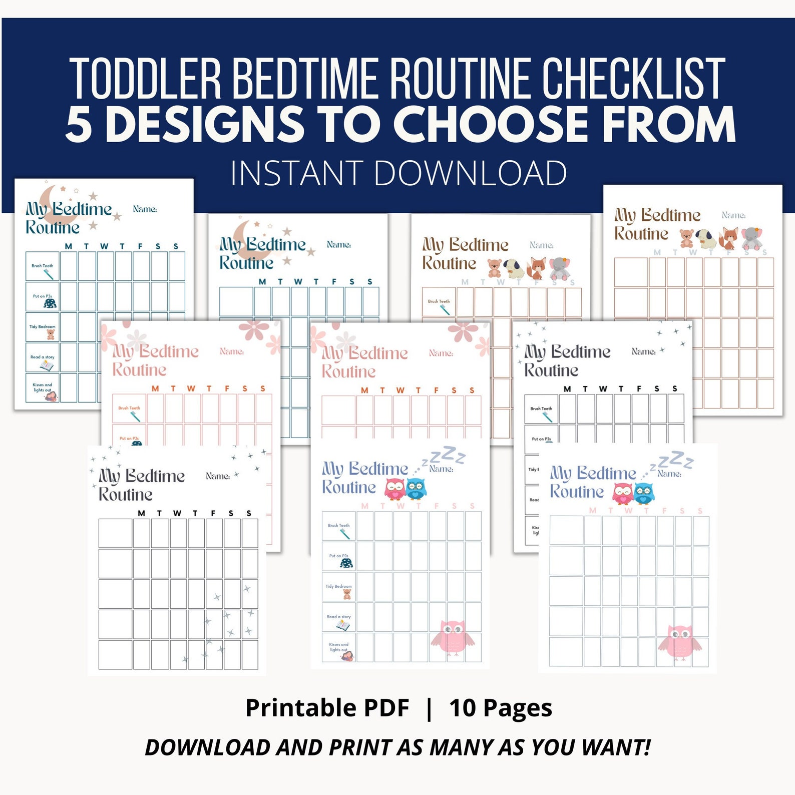 Toddler Bedtime Routine, Nighttime Routine for Preschoolers, Prek ...