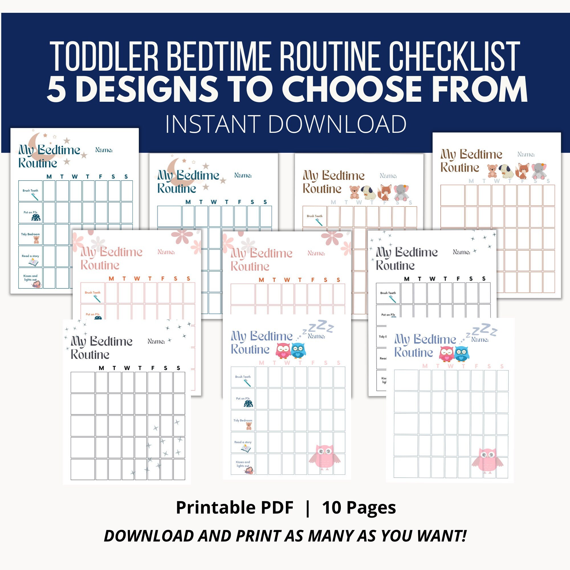Toddler Bedtime Routine, Nighttime Routine for Preschoolers, Prek ...