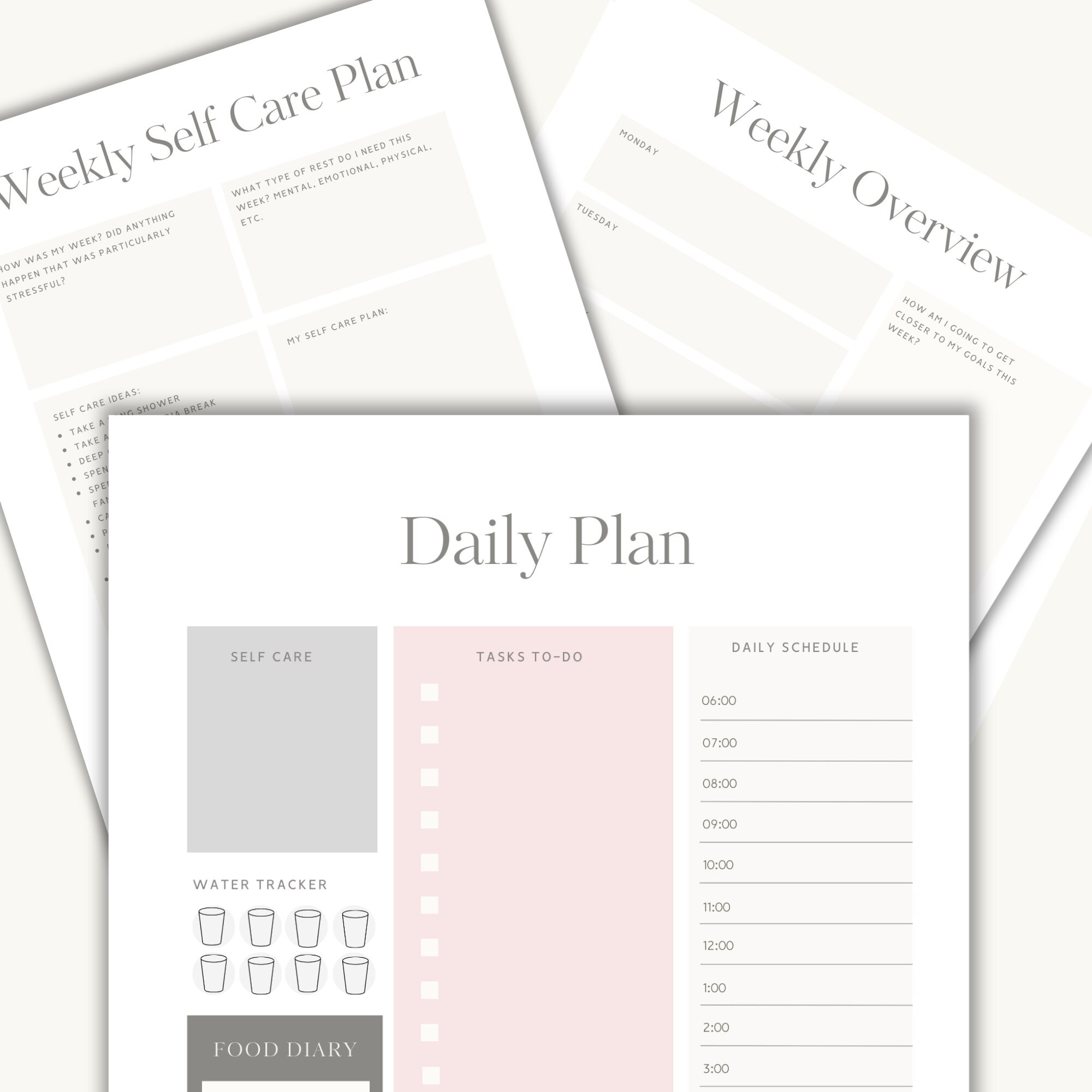 Healthy Habits Planner and Tracker Printable PDF | Daily Planner ...