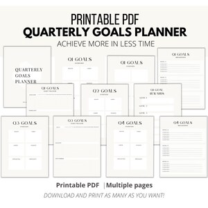 Productivity Planner Printable Bundle | Life Planner Binder | Goal ...