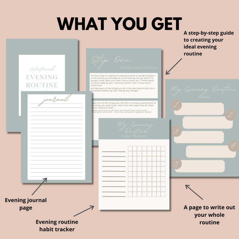Nighttime Routine Planner Printable PDF, How to Plan Your Ideal Night ...