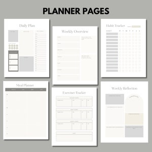 Health and Wellness Planner Printable PDF | Daily and Weekly Planner ...