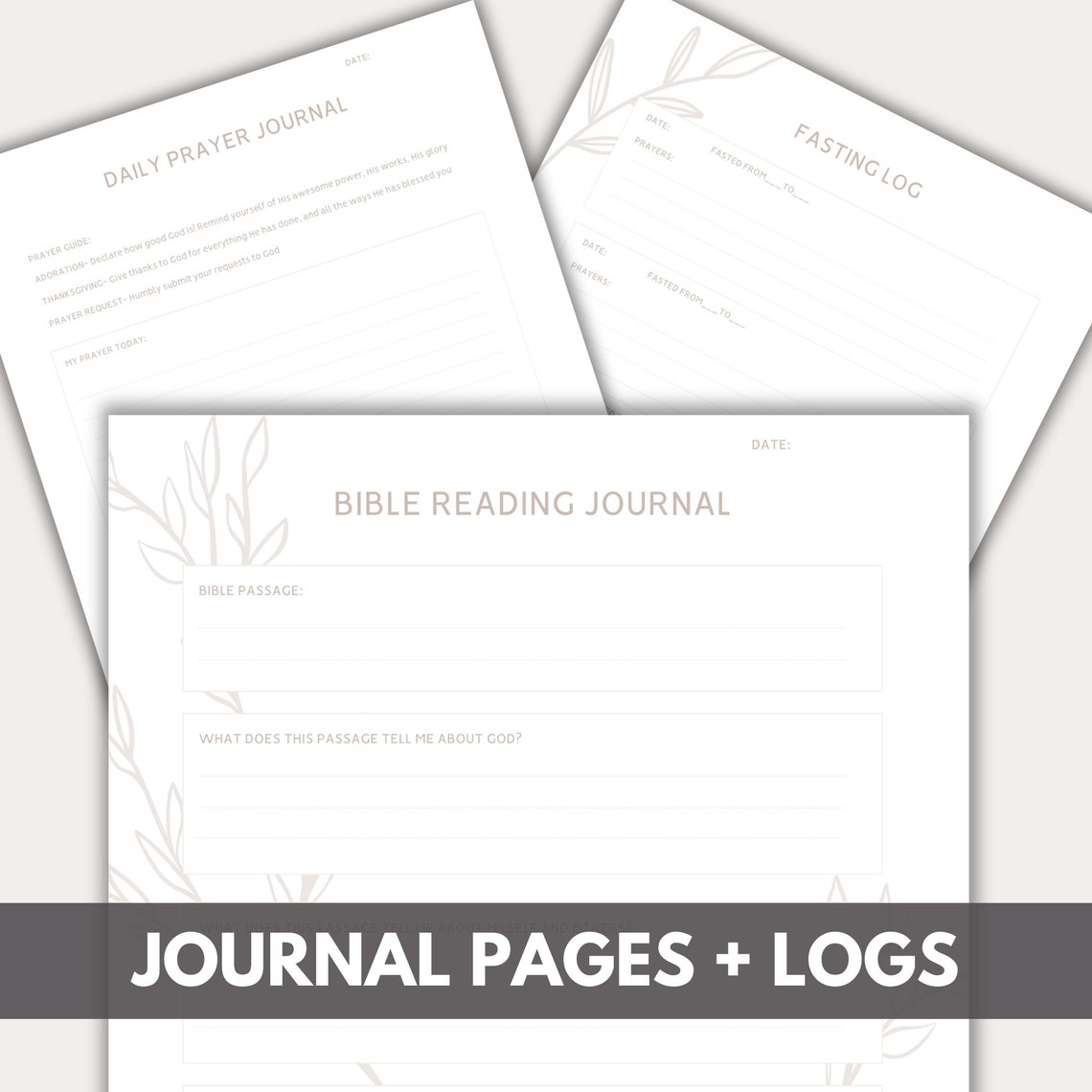 Printable Bible Study and Prayer Journal Pages | Bible Reading Notes ...