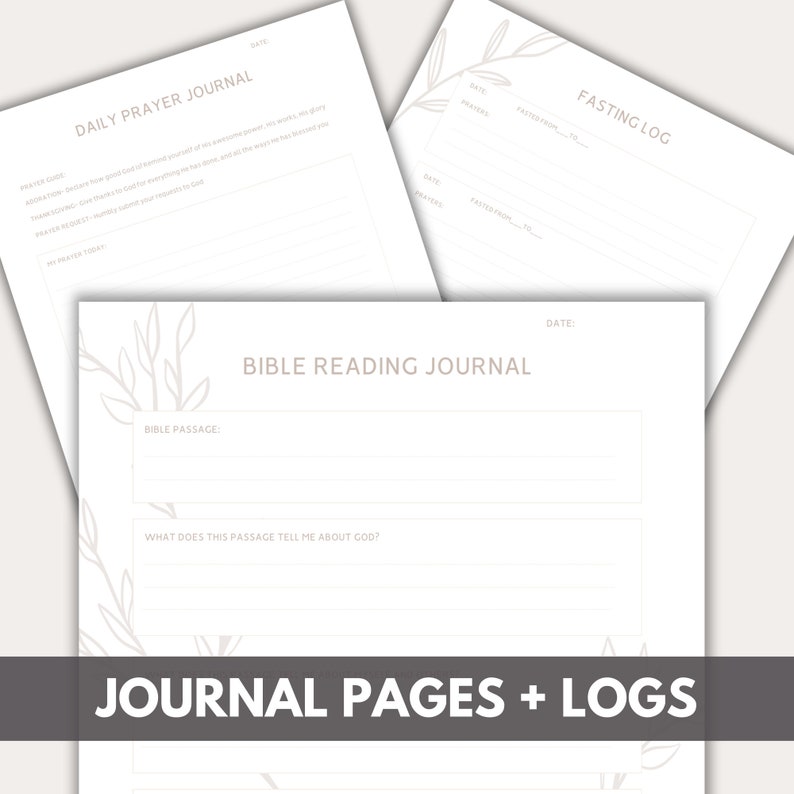 Printable Bible Study and Prayer Journal Pages | Bible Reading Notes ...