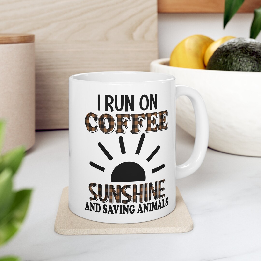 Saving Animals Coffee Mug, Animal Lover Mug, Dog and Cat Coffee Cup ...
