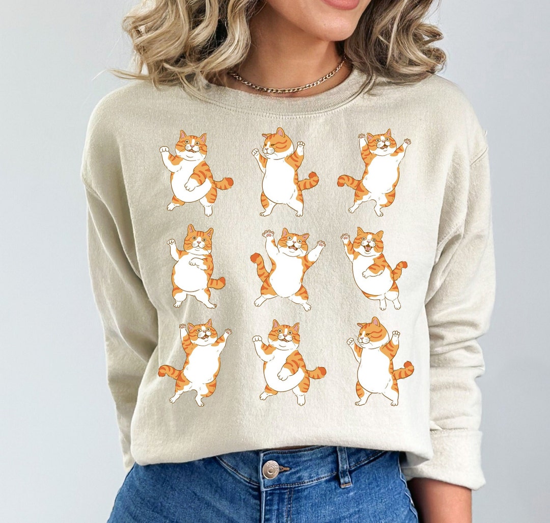 Orange Cat Shirt, Funny Cat Graphic Tee, Gift for Cat Owner, Cute ...