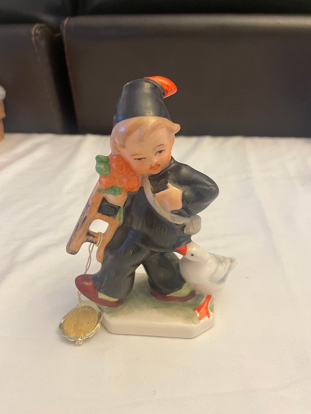 Friedel Figurine #1635/ Boy With Ladder and Duck - Etsy