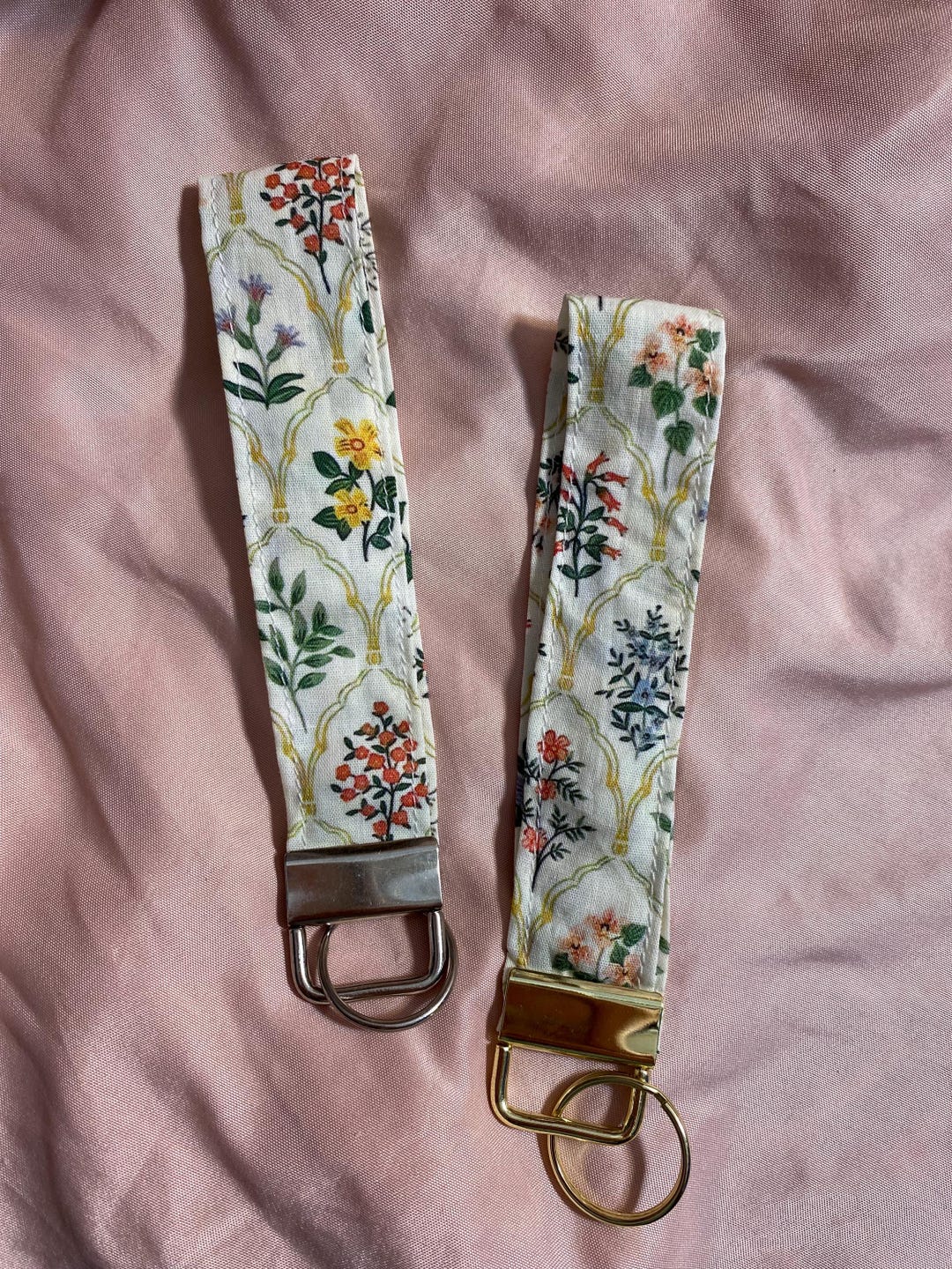 Handmade Assorted Flowers Keychain / Key Fob / Wristlet Strap / Wallet ...