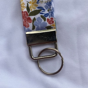 Handmade Boho Patchwork Keychain / Key Fob / Wristlet Strap / Wallet Strap / Loop Wristlet ...