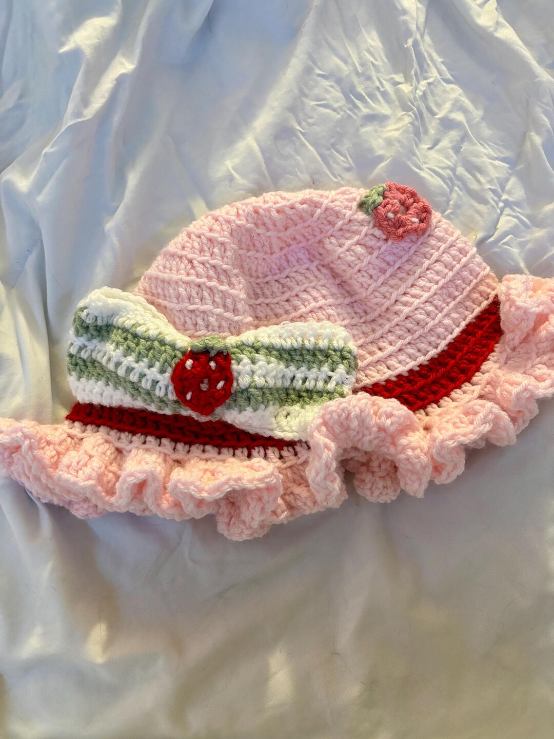 Handmade Strawberry Shortcake Inspired Crochet Hat - Etsy