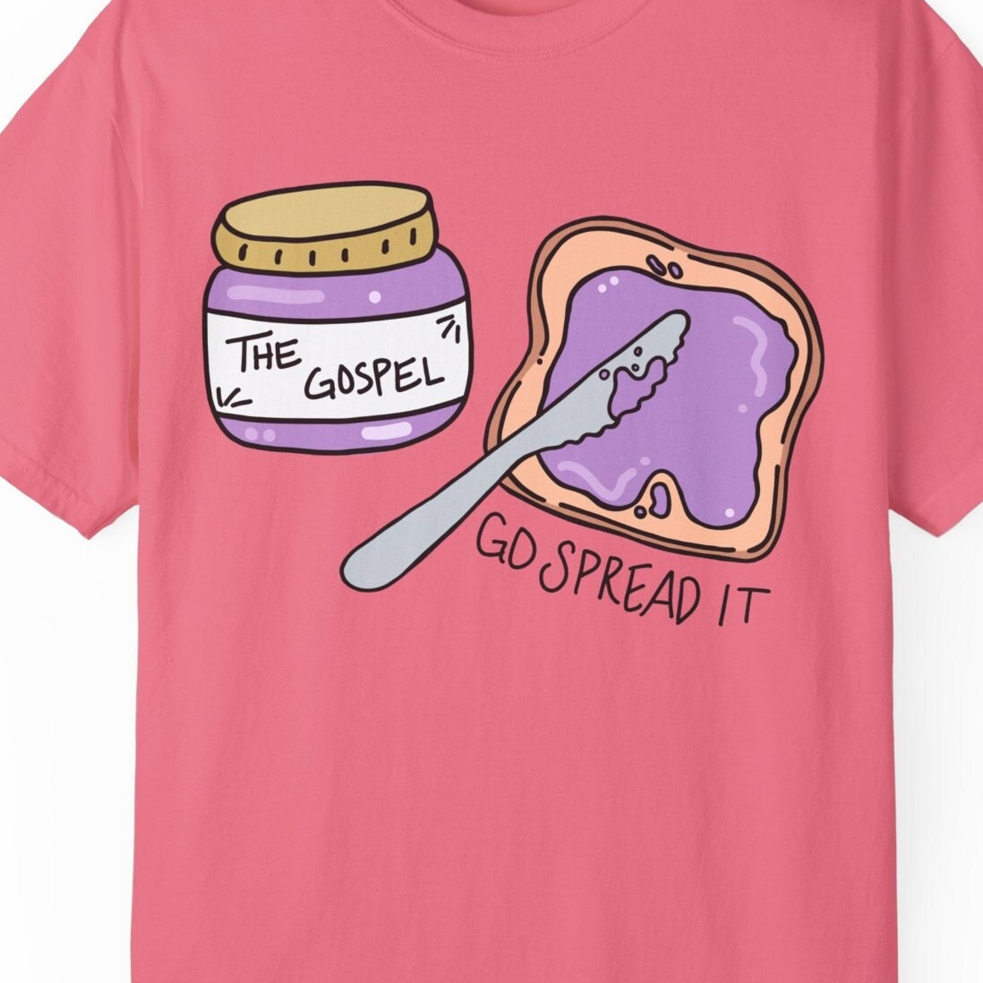Funny Christian PB&J Spread Tee: Spread the Gospel With Humor Peanut ...