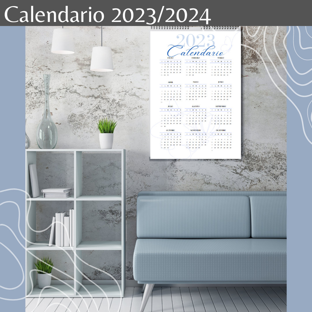 Vertical Annual Calendar 2023 and 2024, Printable, Pdf, 2023&2024 ...