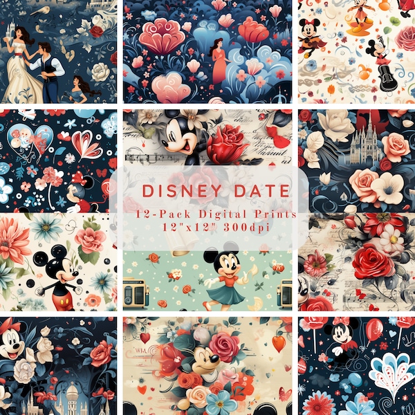 Printable Mickey Mouse Scrapbook Paper - Etsy