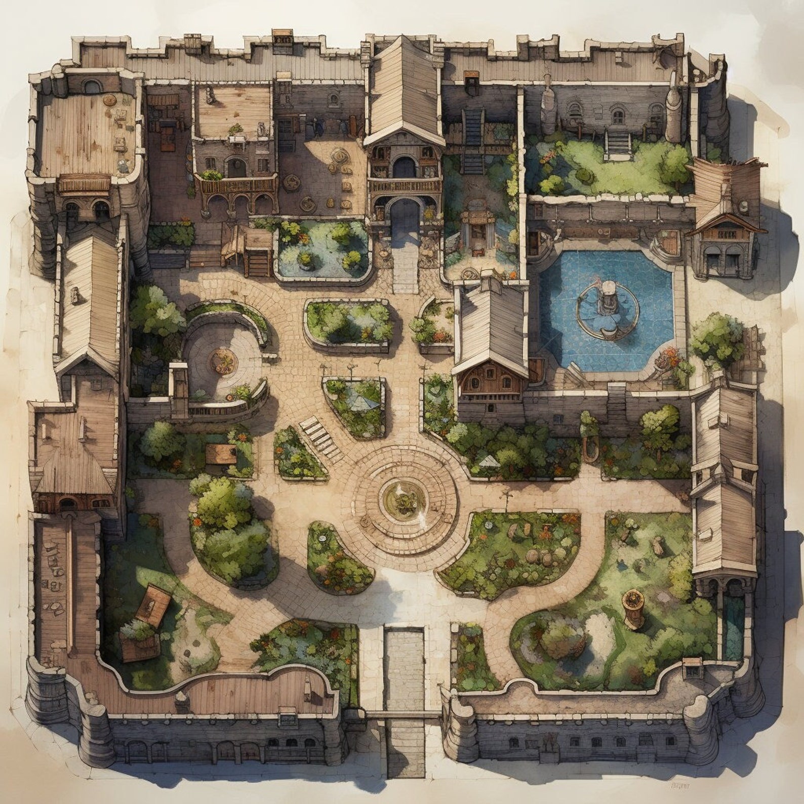 Castle Map Pack: Stoney Keep - 5 Unique Locations D&D Game Print ...