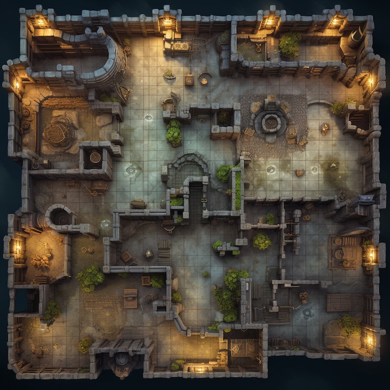 Castle Map Pack: Stoney Keep - 5 Unique Locations D&D Game Print ...