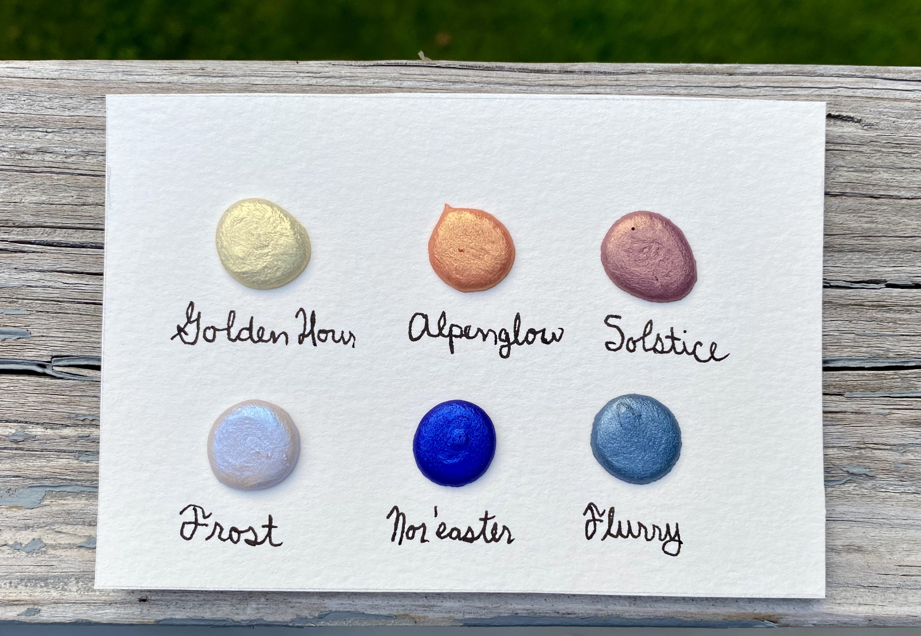 Polar Night Dot Card Sample Palette Collection of 6 Handmade - Etsy