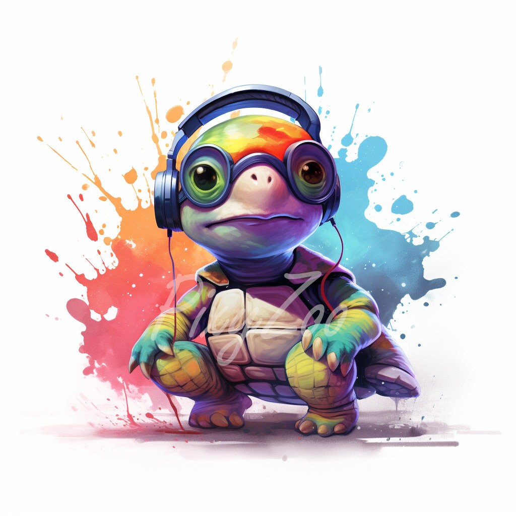 Hiphop Portraits of Turtles High Quality Printable Digital - Etsy