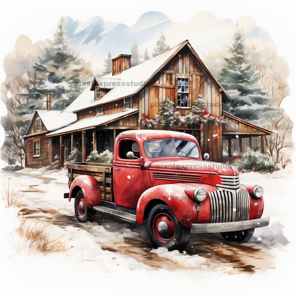 Red Truck Wreath - Etsy