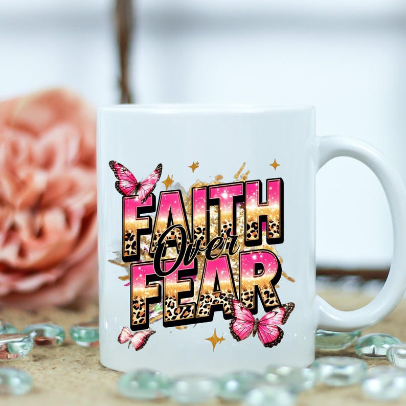Faith Over Fear PNG - Inspirational Quote for T-shirts, Tote Bags ...