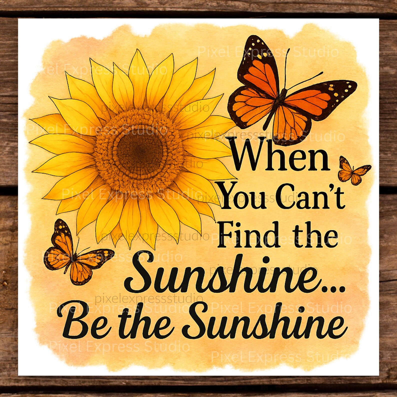 Sunflower PNG, Be the Sunshine Inspirational Quote Digital Download for ...
