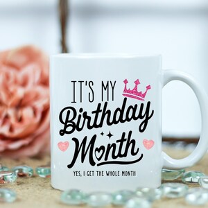 My Birthday Month T-shirt Transfer Download | Fun Black & White Text ...