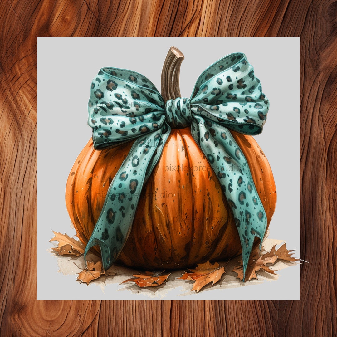 Fall Teal Pumpkin T-shirt PNG File Distinctive Direct-to-film Design - Etsy