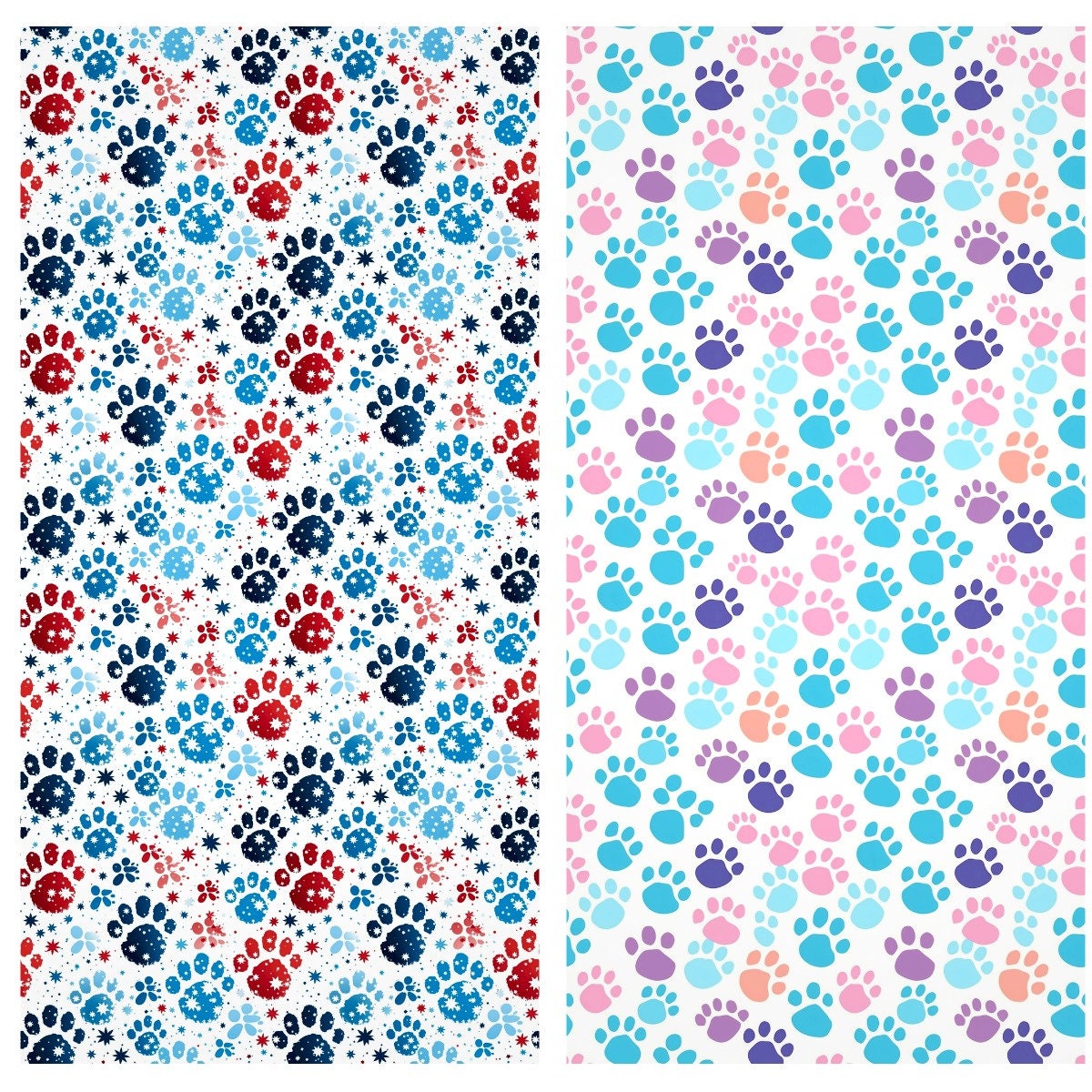 Paw Print Watercolor Digital Paper Watercolor Paw Prints - Etsy
