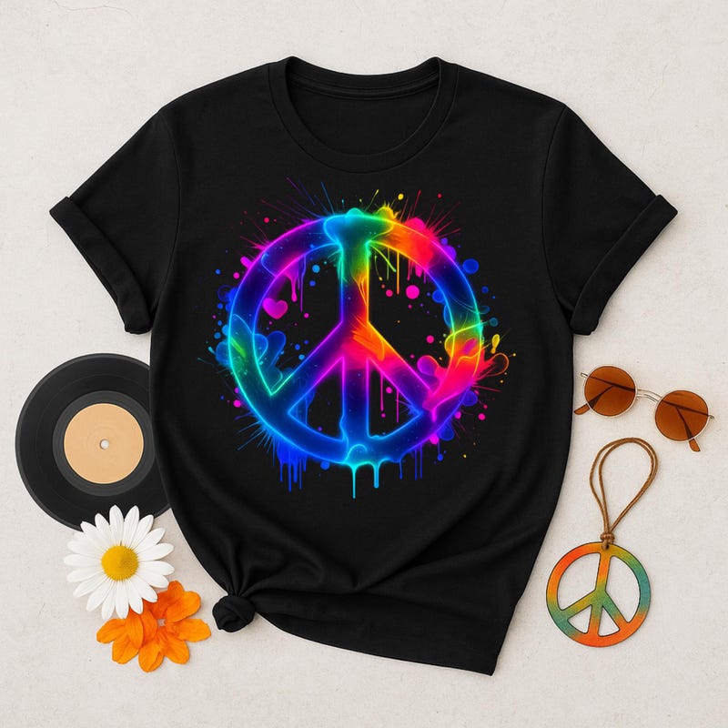 Neon Peace Sign - Etsy