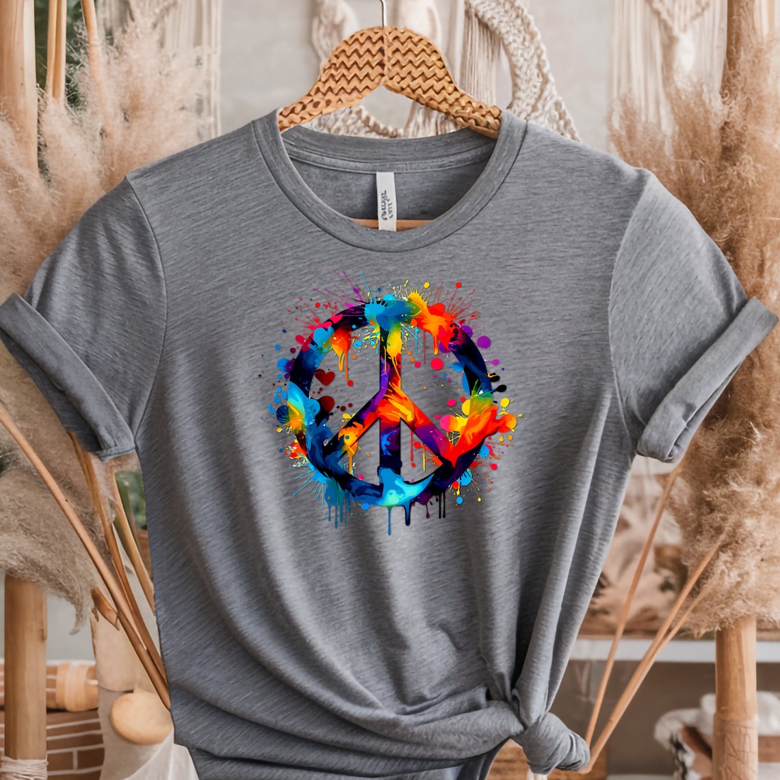 Peace Sign T-shirt PNG, Colorful Peace Sign PNG, Digital Download, Dorm ...