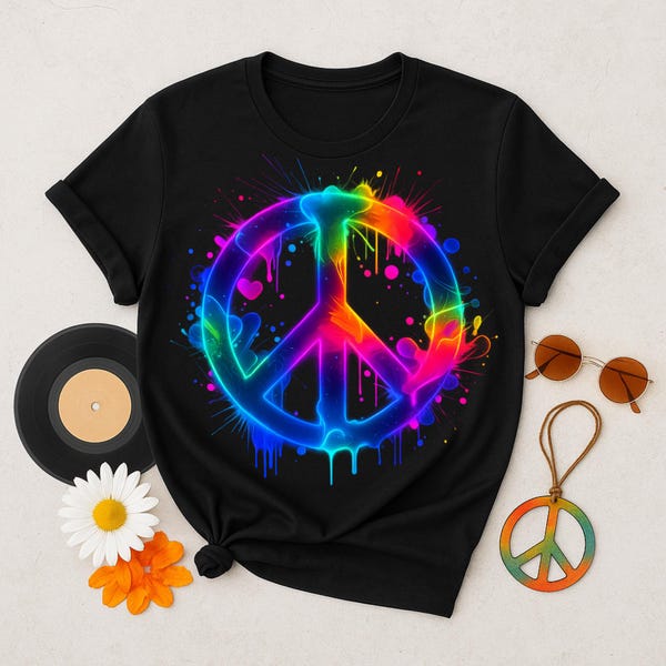 Neon Peace Sign - Etsy