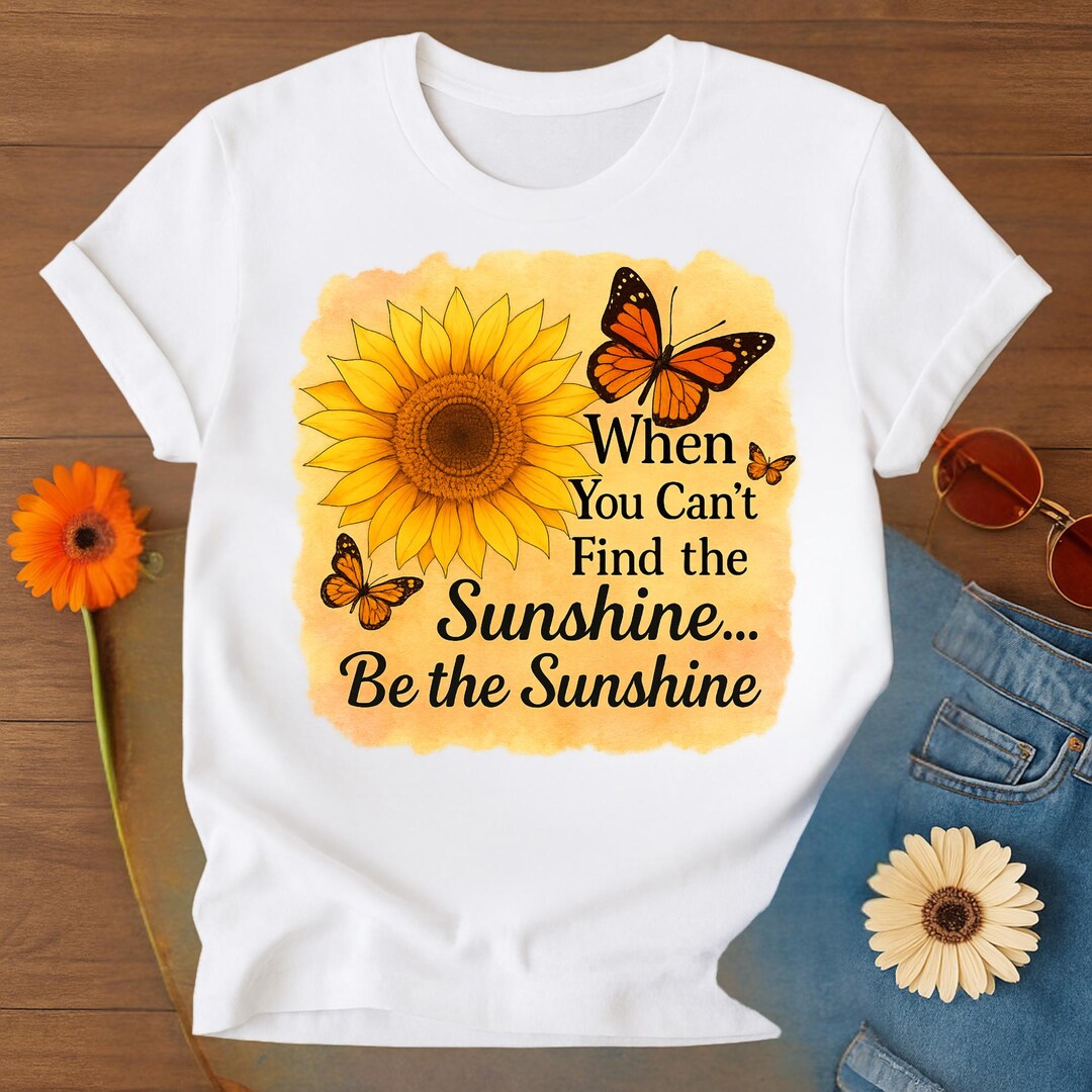 Sunflower PNG, Be the Sunshine Inspirational Quote Digital Download for ...