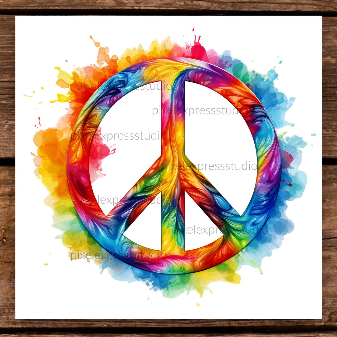 Peace Sign PNG | Fire Peace Sign PNG for T-shirts, Tote Bags & Wall Art ...