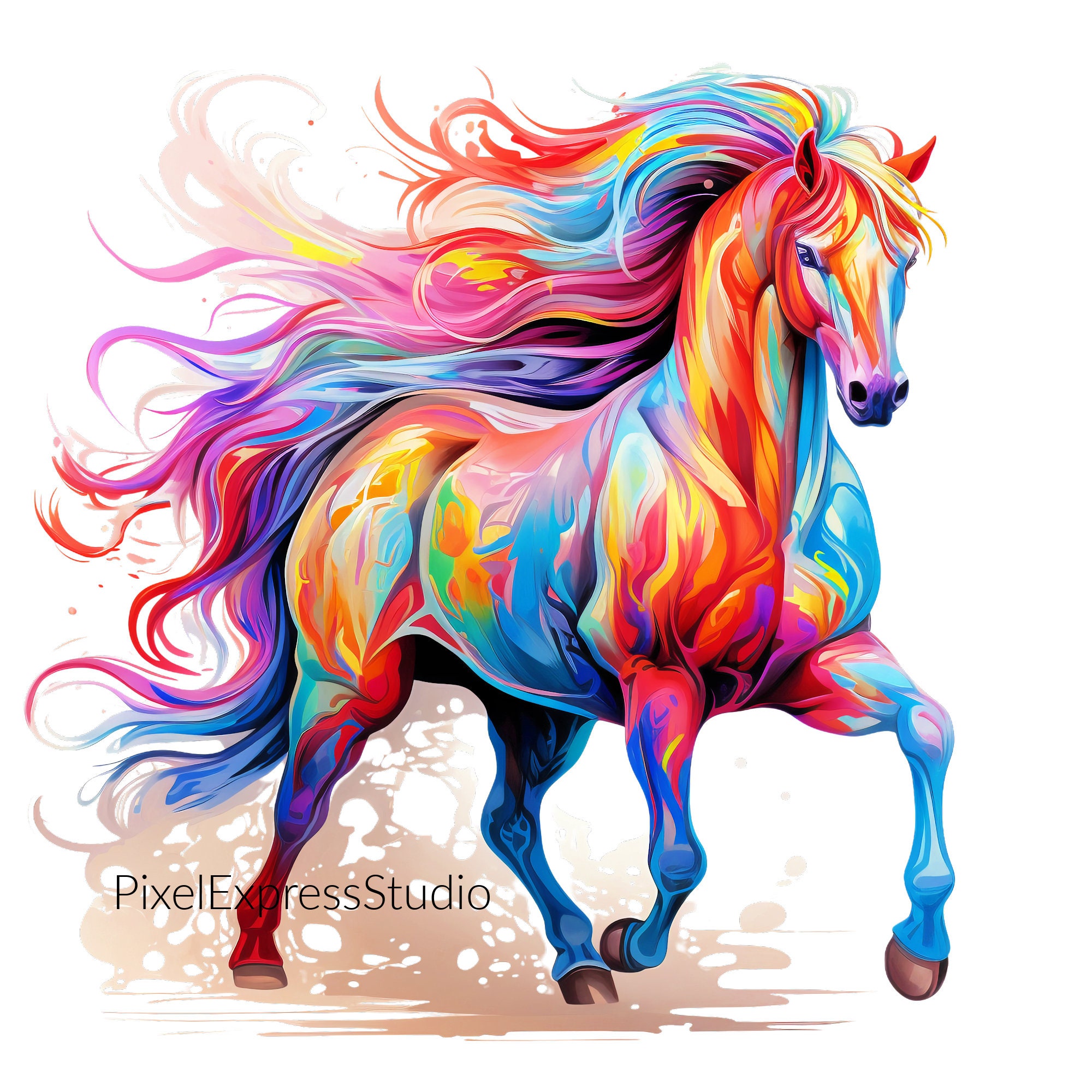 Colorful Horse PNG Digital Download, Horse T-shirt File, Western PNG - Etsy