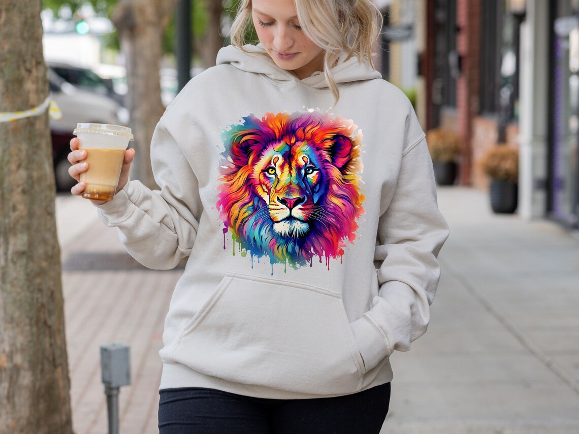 Lion PNG Colorful Lion Sublimation Lion Portrait JPG Lion Illustration ...
