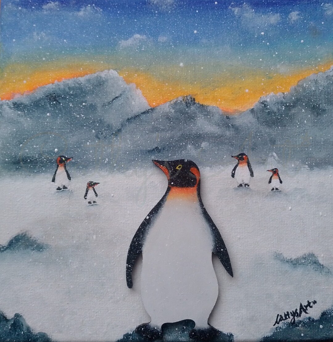 Snowflakes, Original Acrylic Painting - Etsy