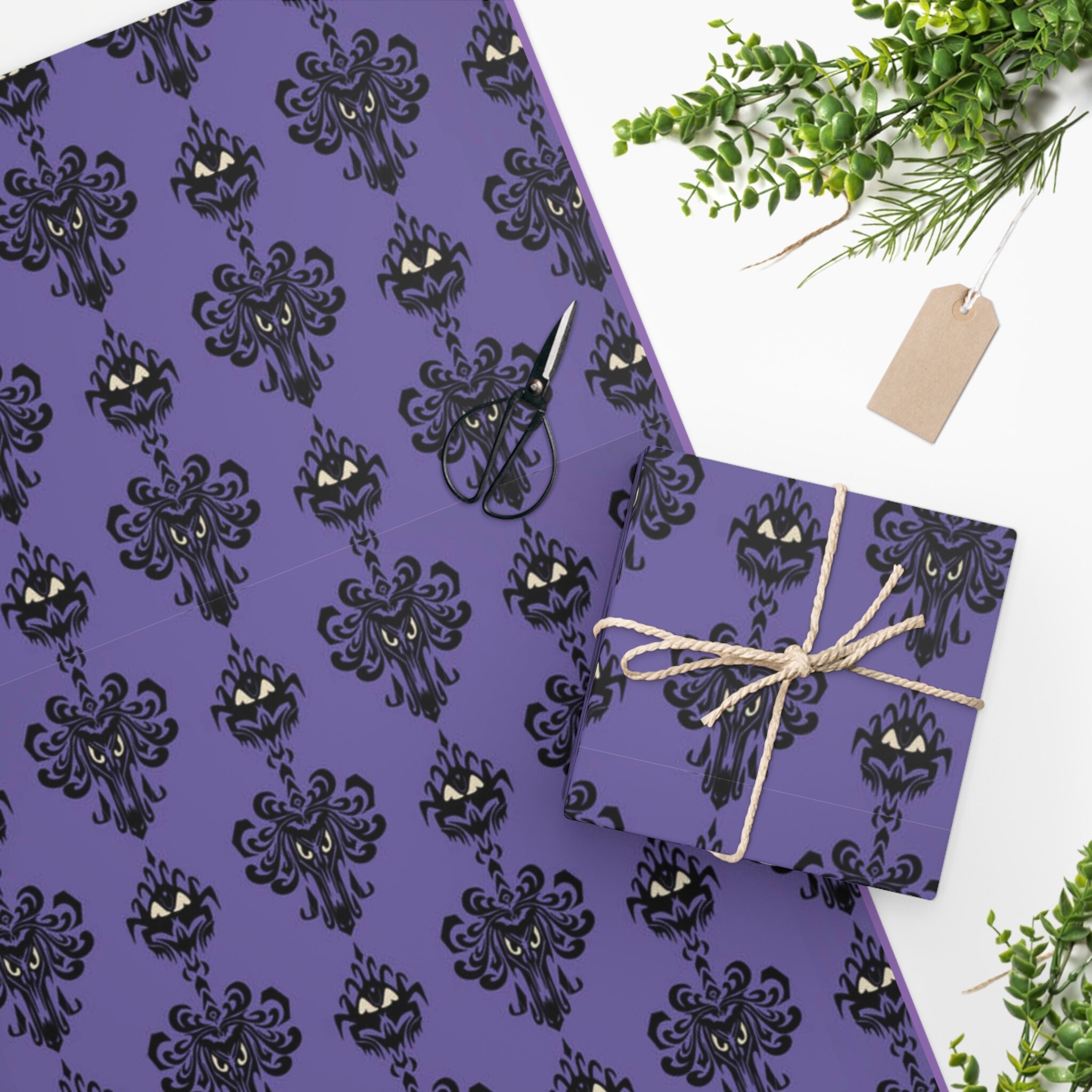 The Haunted Mansion Disney Purple Wrapping Paper sold by Long-Time Lois ...