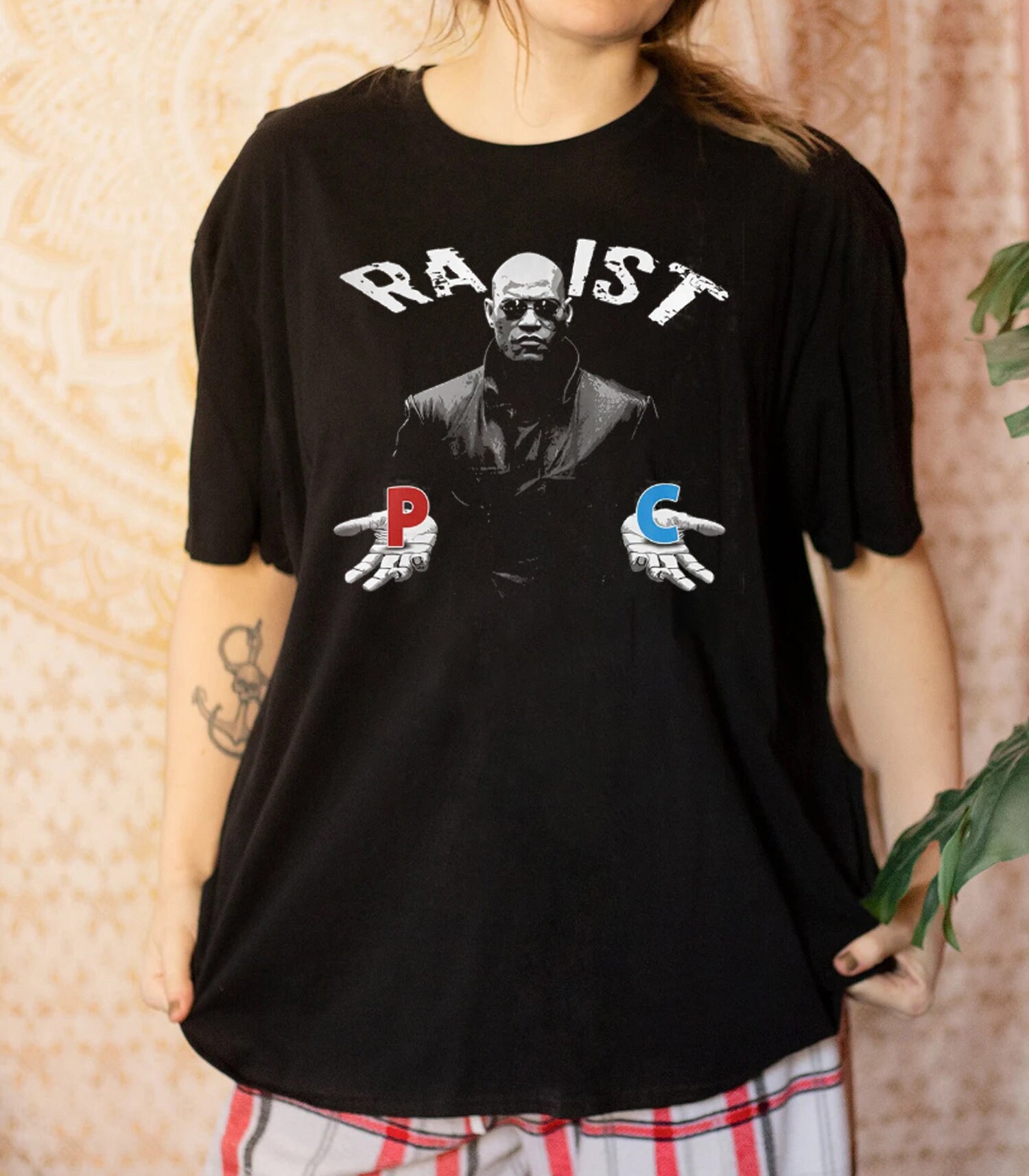 Racist Rapist PC Matrix Morpheus Shirt, Retro the Matrix Gift Unisex T ...