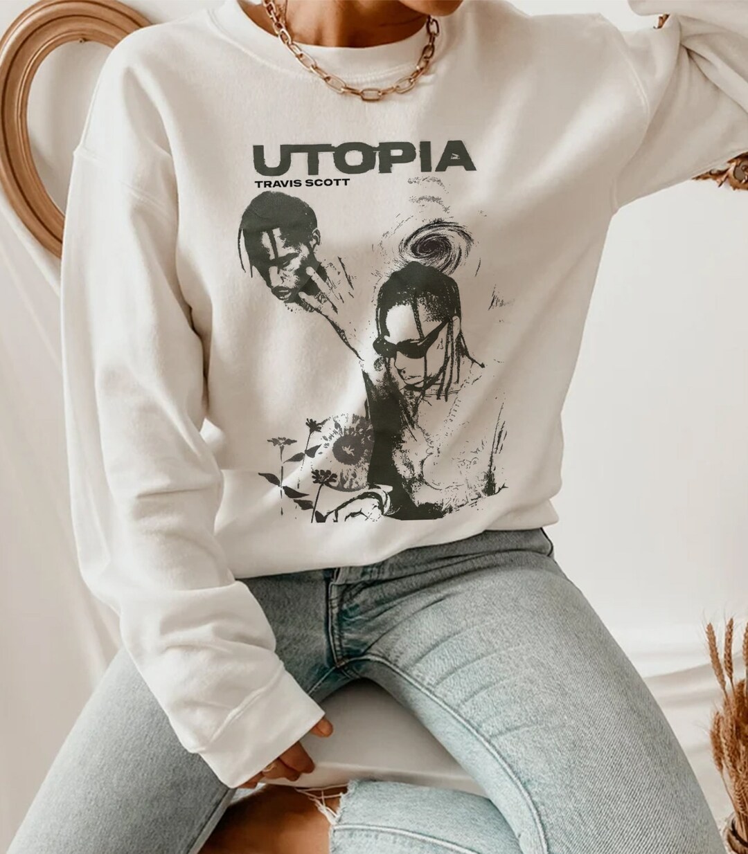 Travis Scott UTOPIA Shirt Travis Scott Hiphop Shirt Cactus Jack Gift ...