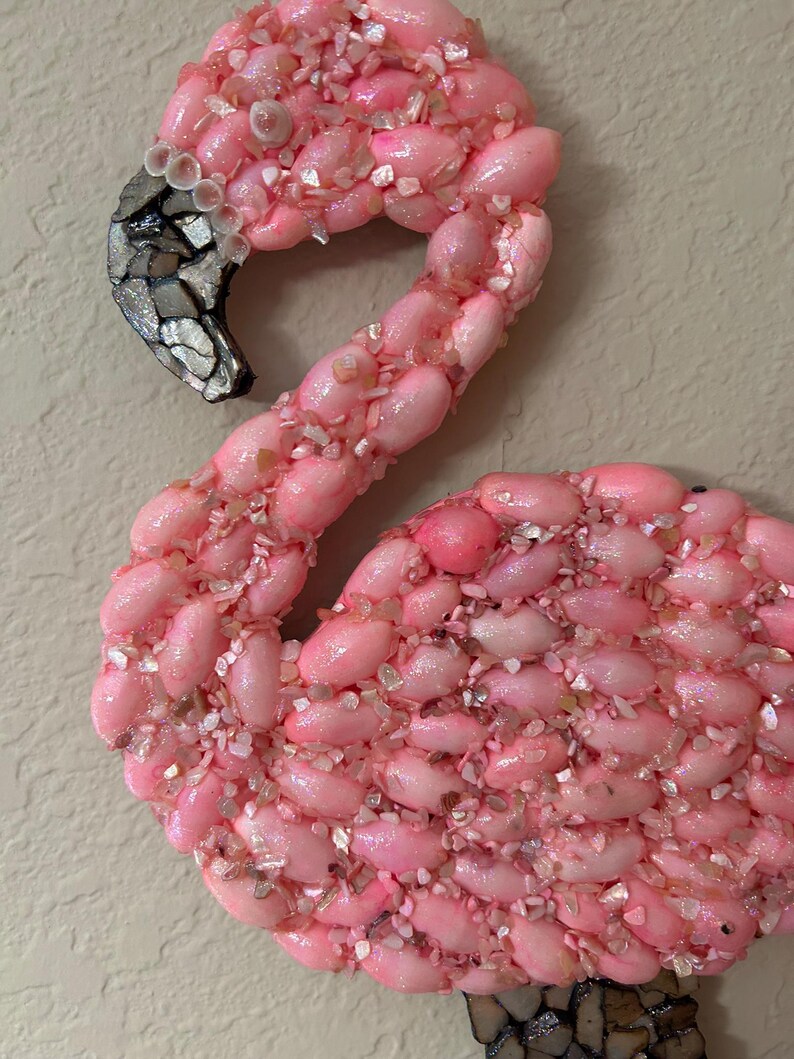 Pink Flamingo Shell Wall Art - Etsy