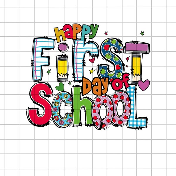 Happy First Day of School Png - Etsy