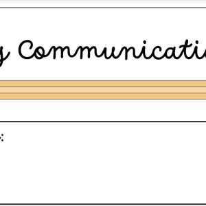 Preschool Parent Communication Log - Etsy
