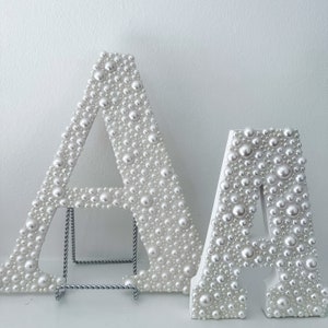 Custom Pearl Letters Handmade 12 Embellished Pearl Letters Pearl Name ...
