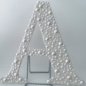 Custom Pearl Letters Handmade 12 Embellished Pearl Letters Pearl Name ...