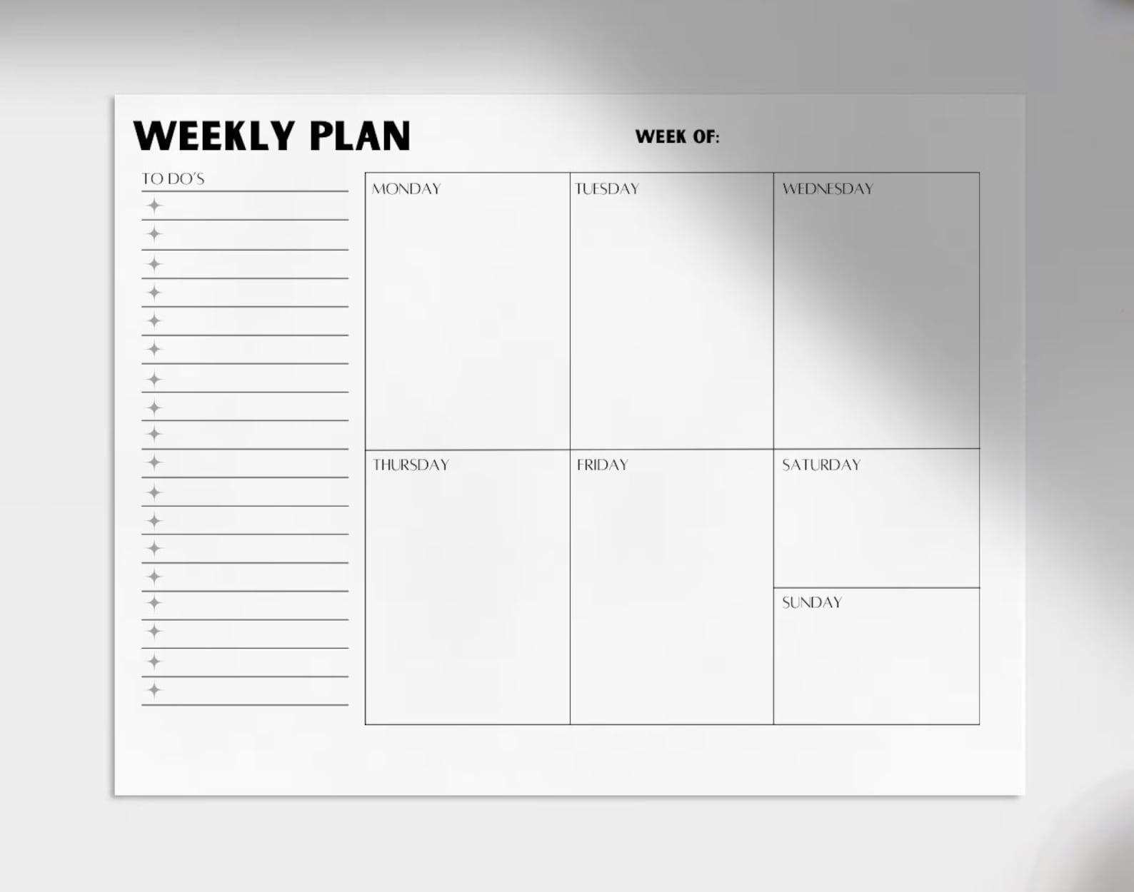 Weekly Planner Printable PDF Template - Etsy