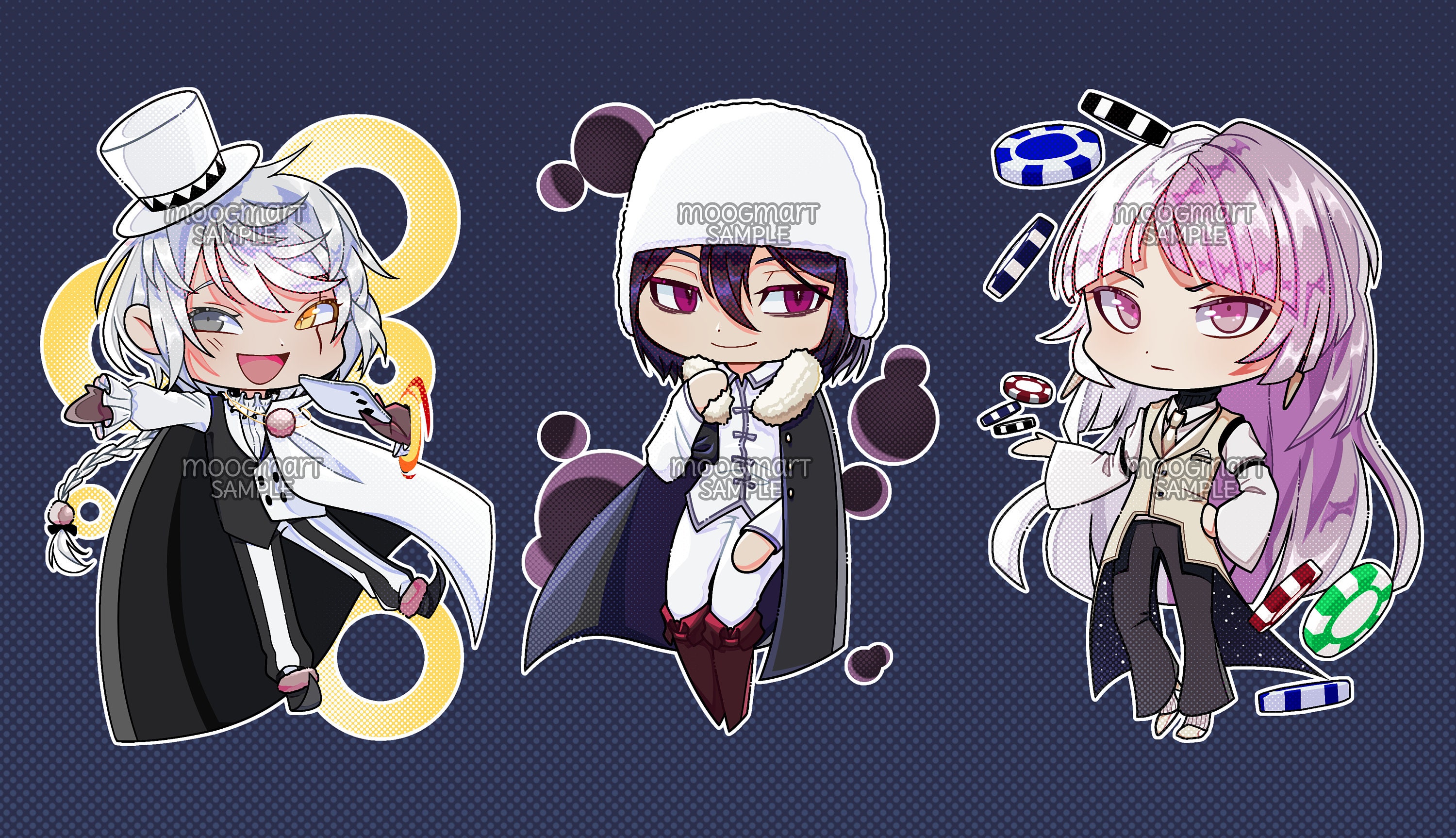 BSD Acrylic Keychains || Fyodor Nikolai Sigma || Decay of Angels Trio ...