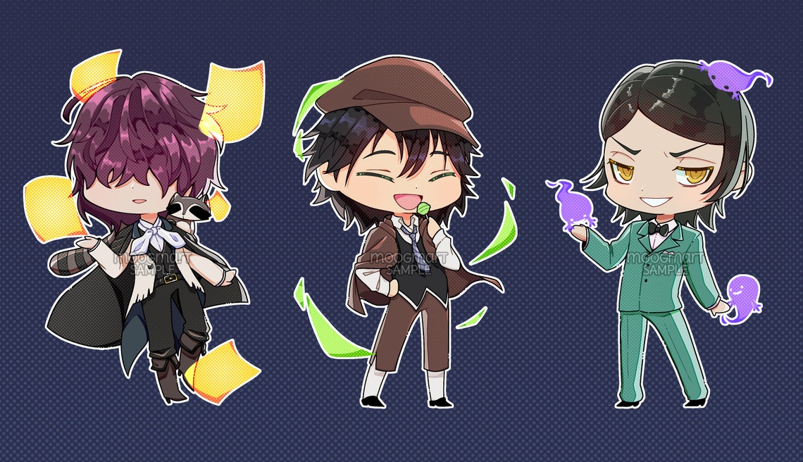BSD Acrylic Keychains Ranpo Poe Mushitarou Perfect Crime - Etsy